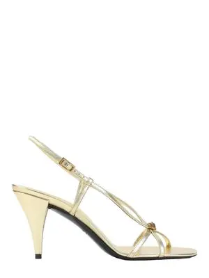 Versace Medusa '95 Metallic Leather Slingback Sandals - Gold