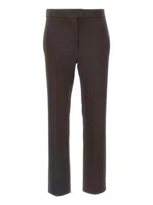 KAOS Straight-leg Slit-hem Trousers - Brown