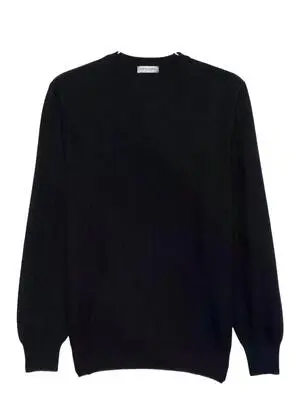 VENGERA Textured Knit Virgin Wool Sweater - Blue