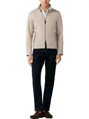 HACKETT LONDON Water-resistant Zip-up Jacket - Neutrals