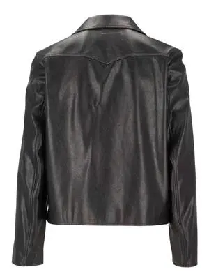 MAISON MARGIELA Notched Lapel Biker Jacket - Black