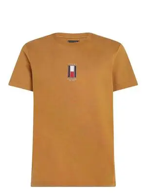 Tommy Hilfiger Logo-embroidered T-shirt - Neutrals