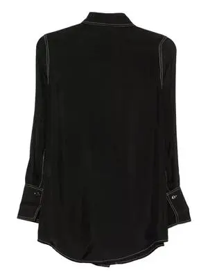 SONG FOR THE MUTE Contrast Stitch Shirt - Black