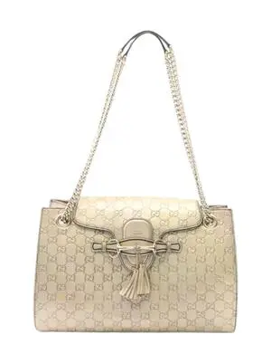 Gucci 2000s Emily Guccissima Shoulder Bag Gold