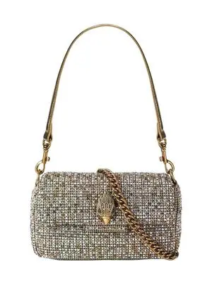 Kurt Geiger Crystal-embellished Eagle-detail Shoulder Bag - Neutrals