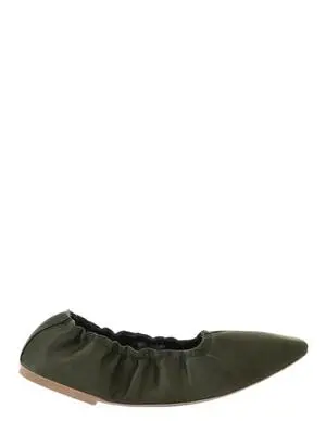 AERA AERA Satin Square-Toe Ballet Flats