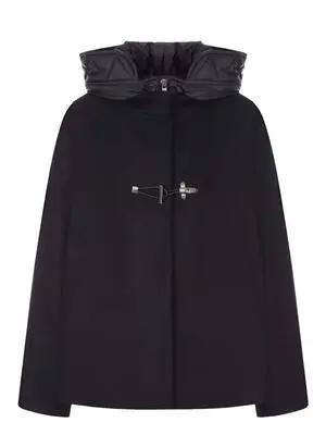 FAY ARCHIVE Toggle-fastening Hooded Coat - Black