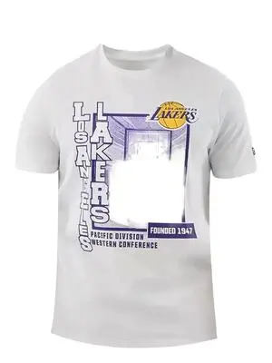 New Era Nba Los Angeles Lakers Graphic-print T-shirt - White