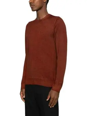 FAY Round-neck Sweater Red