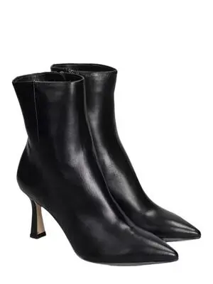 THE SELLER Pointed-toe Side-zip Ankle Boots - Black