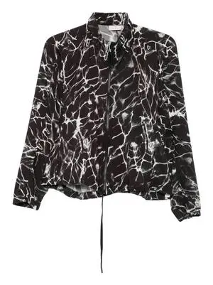 DEHA Abstract-print Zip-up Jacket - Black