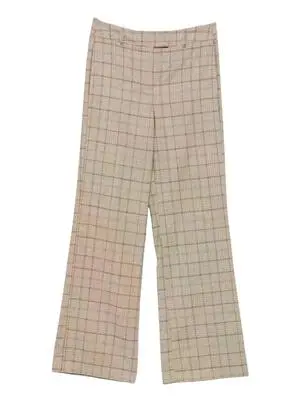 MAISON123 Layla Check-pattern Trousers - Neutrals