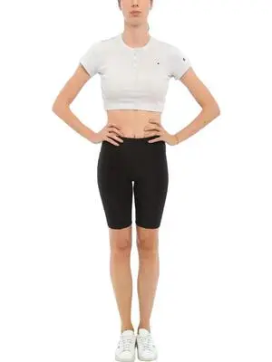 Champion Ribbed-knit Cropped T-shirt - Blue