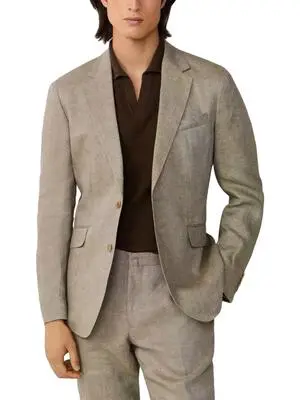 HACKETT LONDON Delave Hopsack Blazer - Neutrals