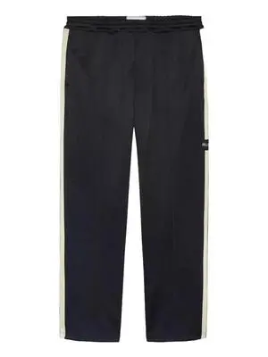 HOPEIUM Side-stripe Logo-patch Track Pants - Blue