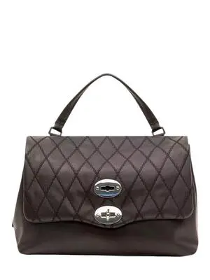 ZANELLATO Postina Trame S Diamond-quilted Tote Bag Brown