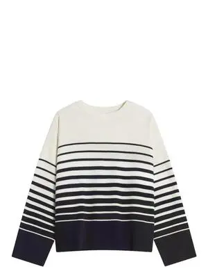 Maison Kitsuné Striped Cotton Sweater - Neutrals