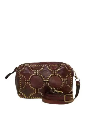 CAMPOMAGGI Studded Leather Crossbody Bag - Brown