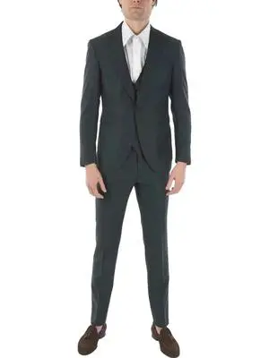 Corneliani Three-piece Wool Suit - Green