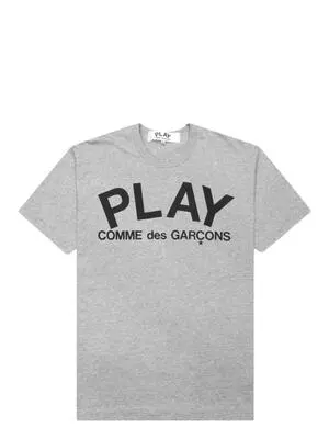 Play Comme Des Garcon Logo-print T-shirt - Grey