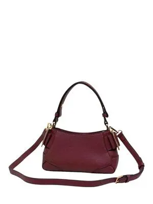Moschino Logo-plaque Pebbled-effect Shoulder Bag - Red
