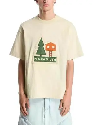NAPAPIJRI Trahus Graphic-patch T-shirt - Neutrals