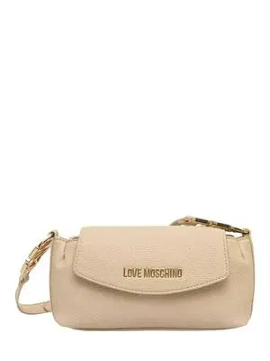 MOSCHINO Logo-plaque Pebbled Cross Body Bag
