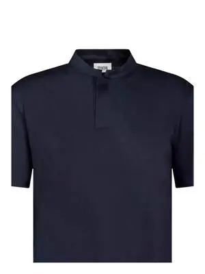 DRYKORN Louis Band-collar Polo Shirt - Blue