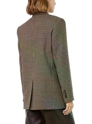 Max Mara Mstsalice Check-pattern Virgin-wool Blazer - Brown