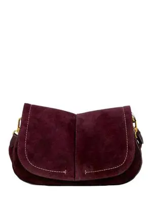 GIANNI CHIARINI GIANNI CHIARINI Helena Suede Clutch Bag Red