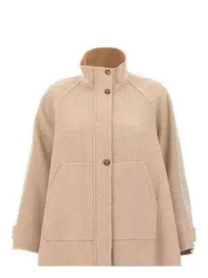 ELENA MIRÒ Flared Side-slit Jacket - Neutrals