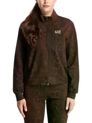 EA7 Graphic Series Zip-up Sweatshirt - Brown