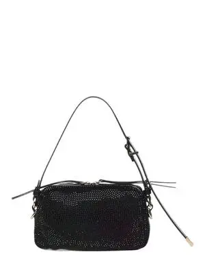 Pinko Love Birds Crystal-embellished Shoulder Bag - Black