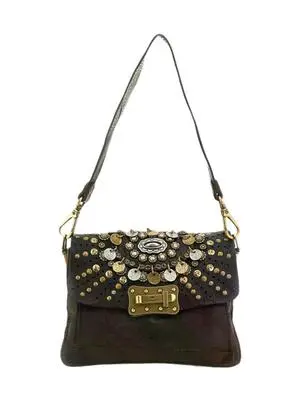 CAMPOMAGGI Agnese Stud-embellished Coin-detail Shoulder Bag