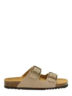 DR. SCHOLL'S SHOES Julien Suede Buckle Sandals - Neutrals