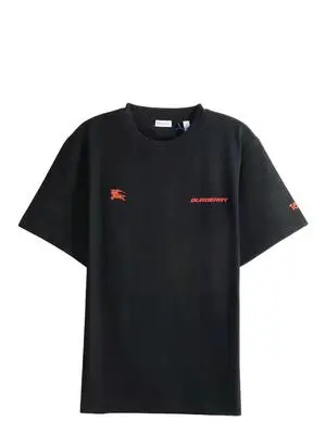 Burberry London Map Cotton T-shirt - Black