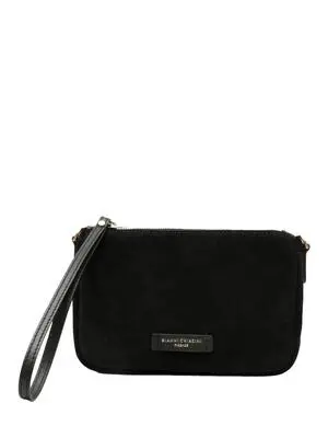 GIANNI CHIARINI Suede Clutch Bag - Black