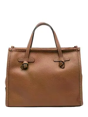 GIANNI CHIARINI Marcella Leather Tote Bag Brown