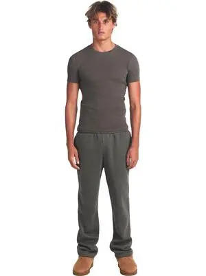 SKIMS Rib T Shirt | Green | | Cotton - Jungle