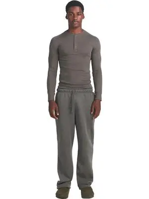 SKIMS Rib Henley | Green | Small | Cotton - Jungle