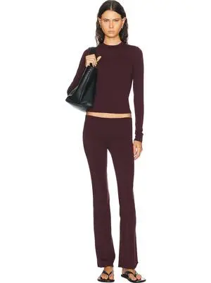 SKIMS Cotton Jersey Long Sleeve T-shirt - Currant