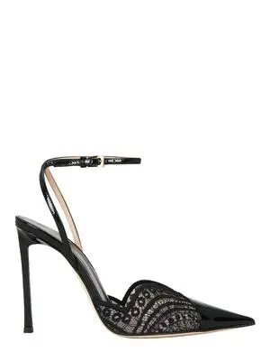 TOM FORD Patent Leather Lace Ankle Strap Pump