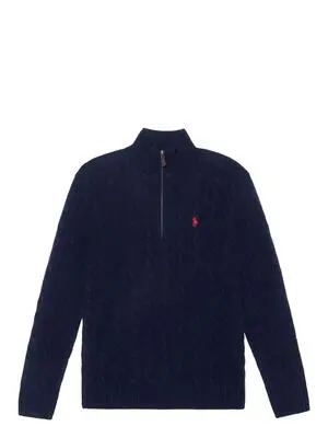 Polo Ralph Lauren Pony Embroidered Cable-knit Jumper - Navy
