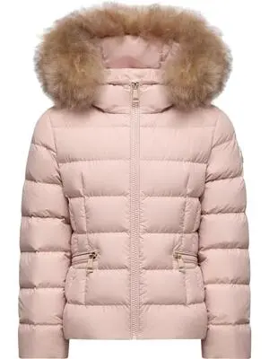 Moncler Boedette Down Jacket With Fur Trimmed Hood - Light Pink