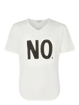 Fendi Noi Printed V-neck T-shirt - White