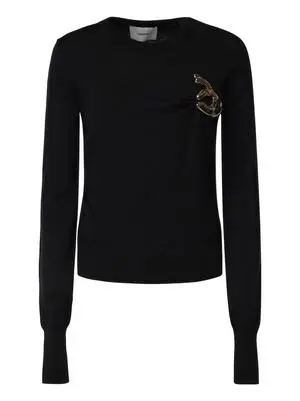 Coperni Embellished Knitted Jumper - Black