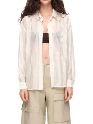 Bimba Y Lola Straight Striped Shirt - Ivory