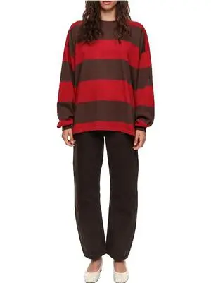 Bimba Y Lola Denim Barrel Leg Trousers - Brown