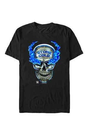 WWE Stone Cold Smoke Skull T Shirt - Black