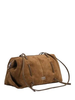 Bimba Y Lola Suede Lolita Shoulder Bag - Dark Olive